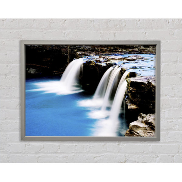 Bright Star Flow Of The Waterfall - Einzelne Bilderrahmen Kunstdrucke auf Leinwand | Wayfair.de